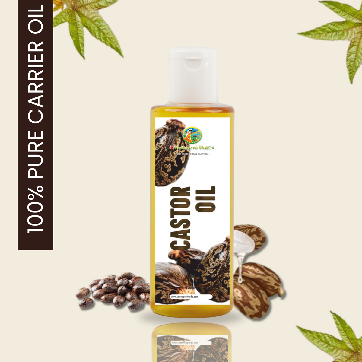 Castor Oil 200ml Vaseegrahveda Herbal Beauty And Natural Care 1382